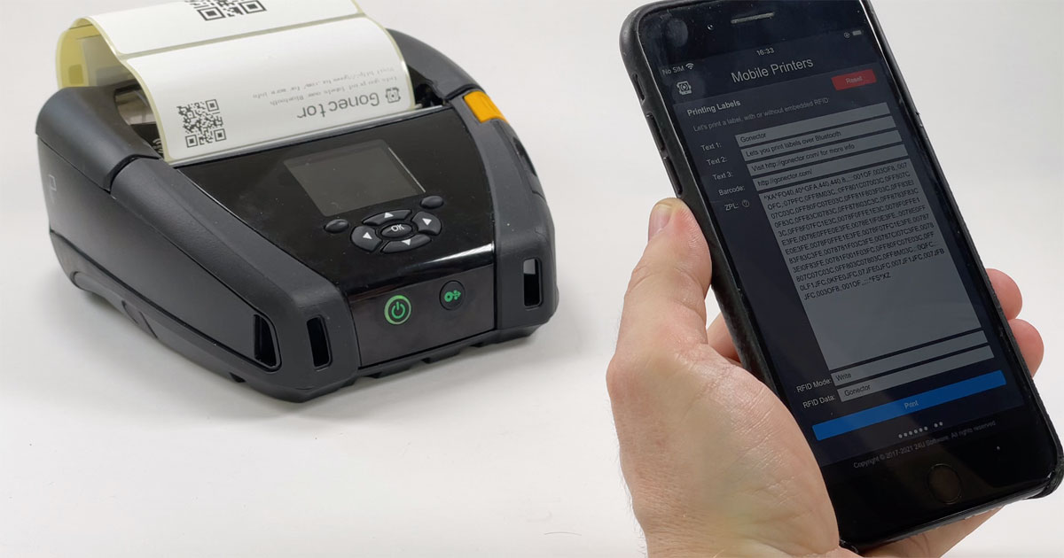 Gonector Helps FileMaker Print RFID Labels Directly via Bluetooth | 24U Software