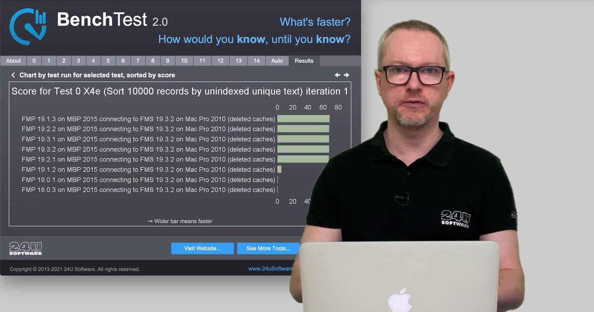 Test Your FileMaker Performance with BenchTest 2.0 | 24U Software